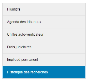 Comment utiliser l'Historique des recherches dans les Plumitifs ...